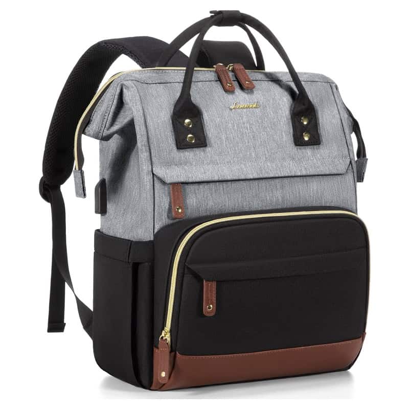 The Wayfarer Laptop Backpack: Grey/Black/Tan - The Infant Boutique